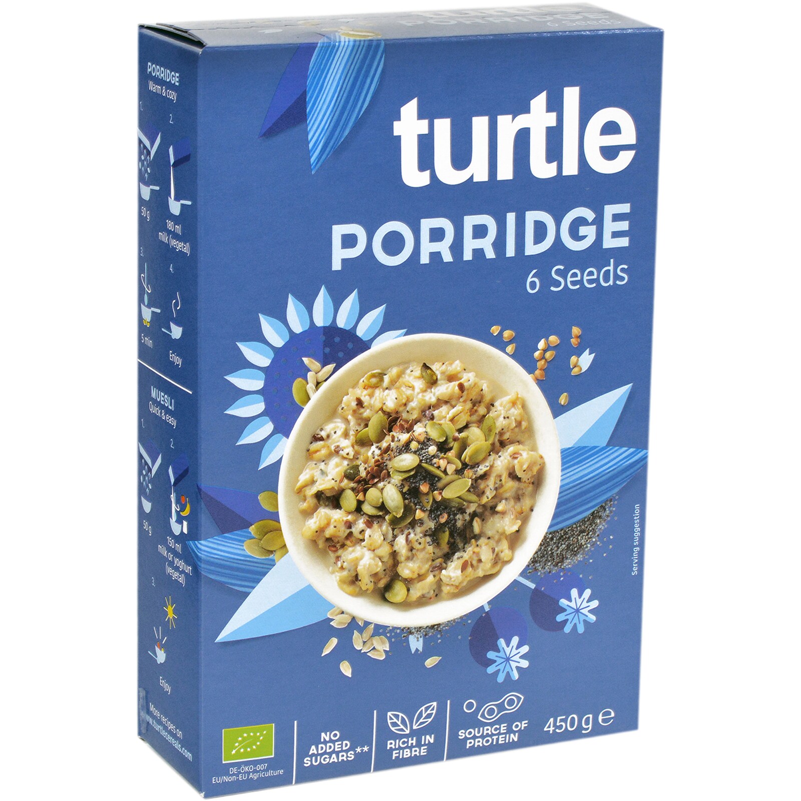 Turtle | Terci cu seminte Porridge 6 Seeds 450g | Mega-image