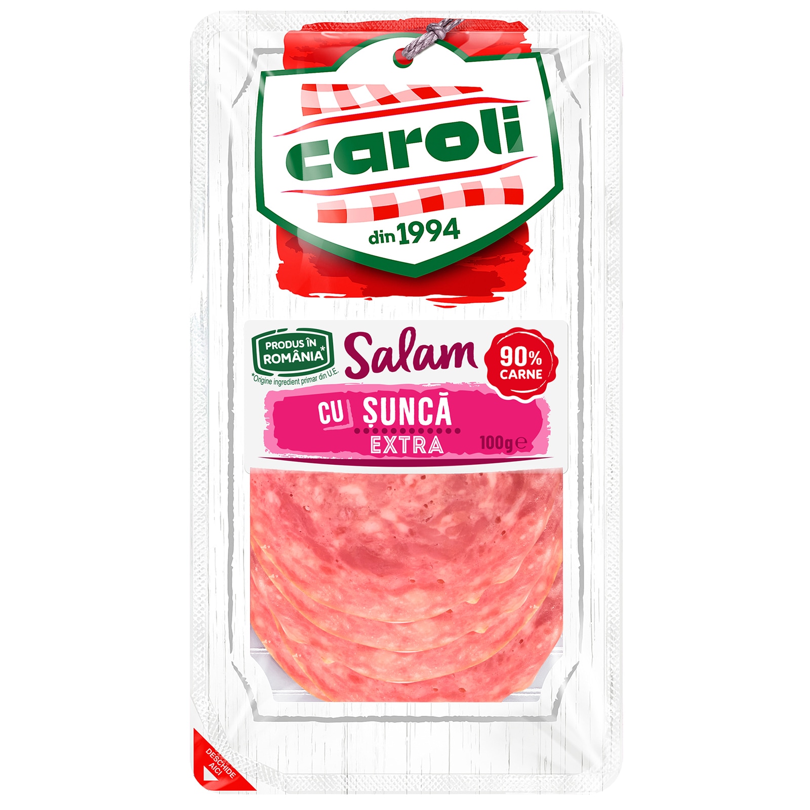 Caroli | Salam cu sunca extra 100g | Mega-image