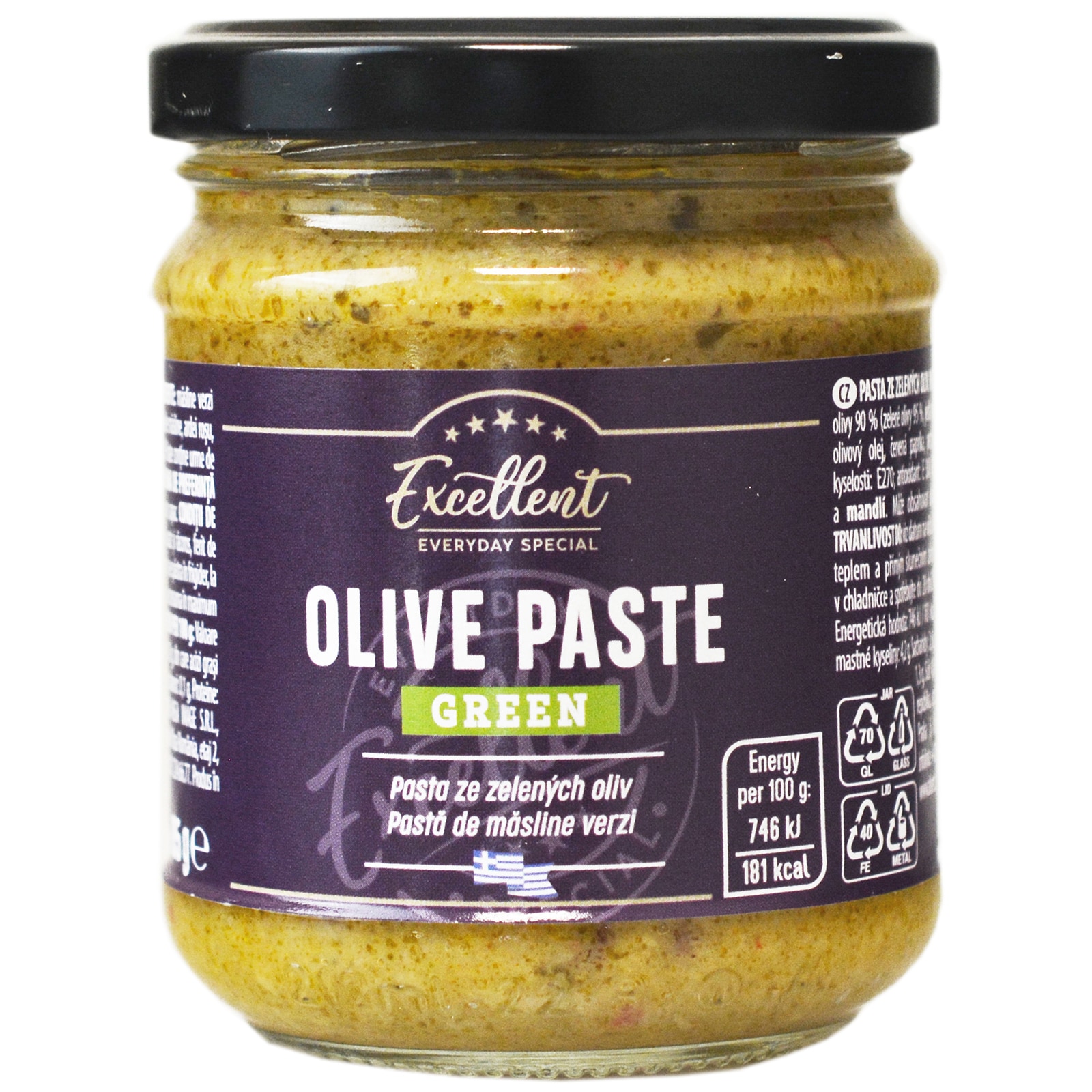 Excellent | Pasta de masline verzi 185g | Mega-image