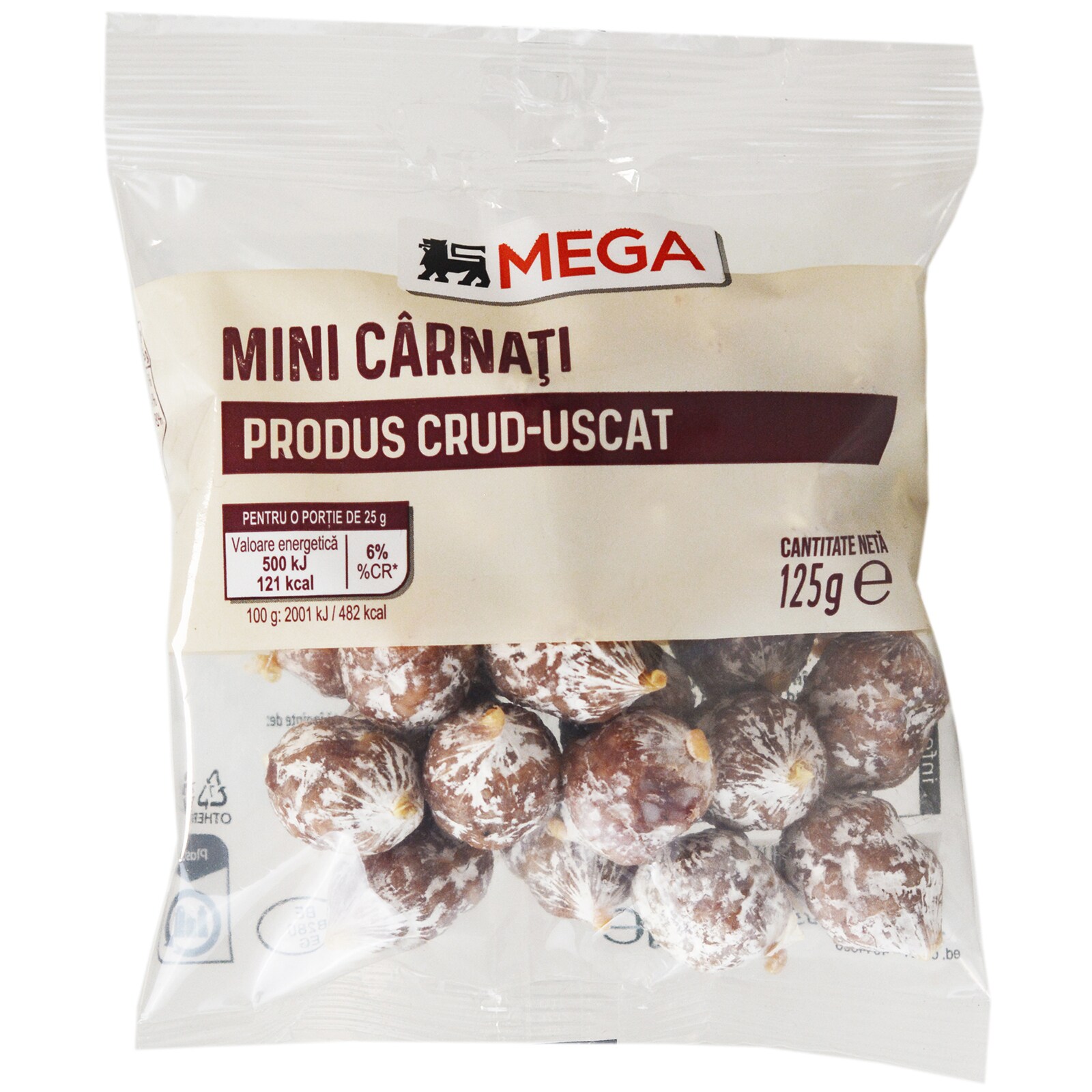 MEGA | Mini carnati cruzi-uscati 125g | Mega-image