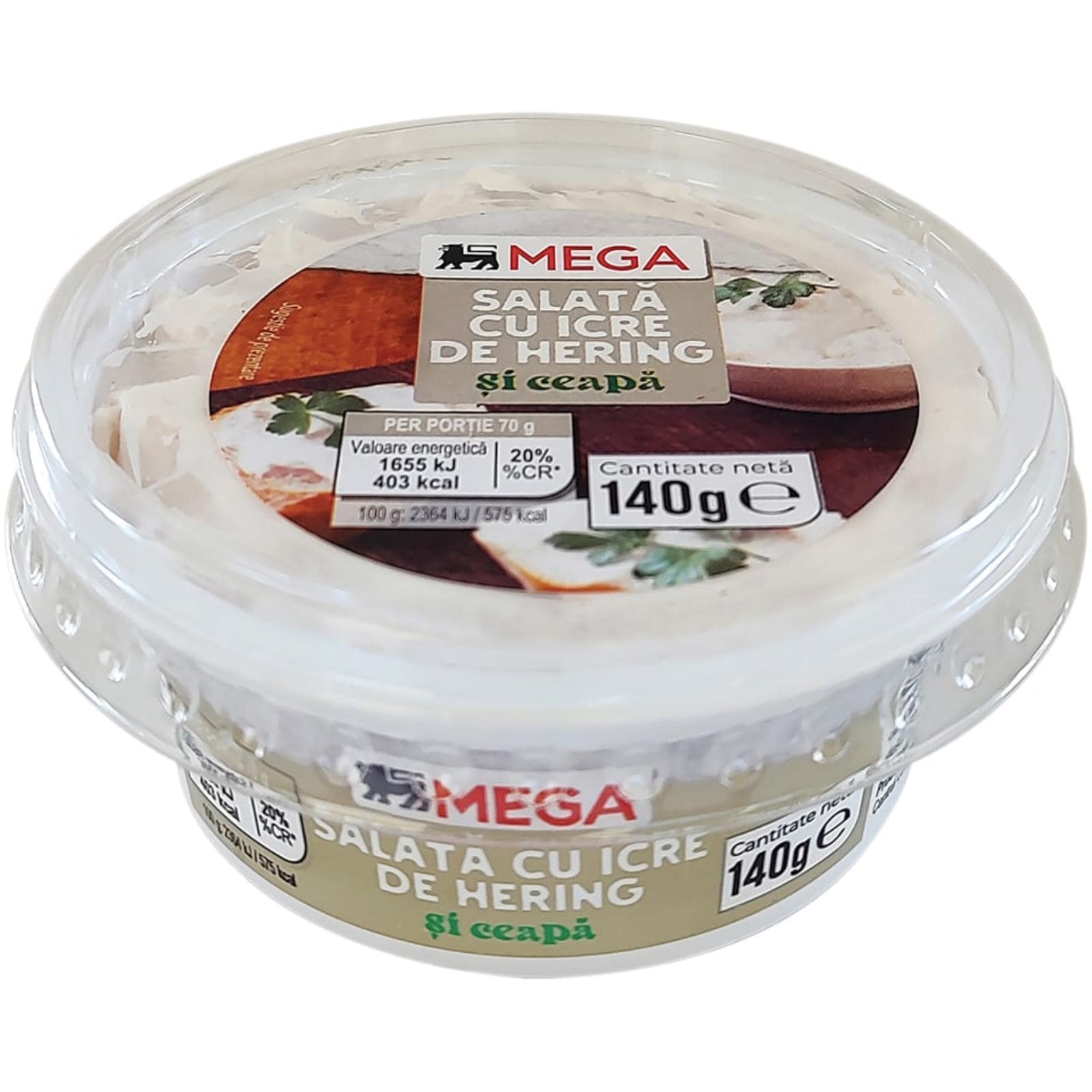 MEGA | Salata cu icre de hering si ceapa 140g | Mega-image