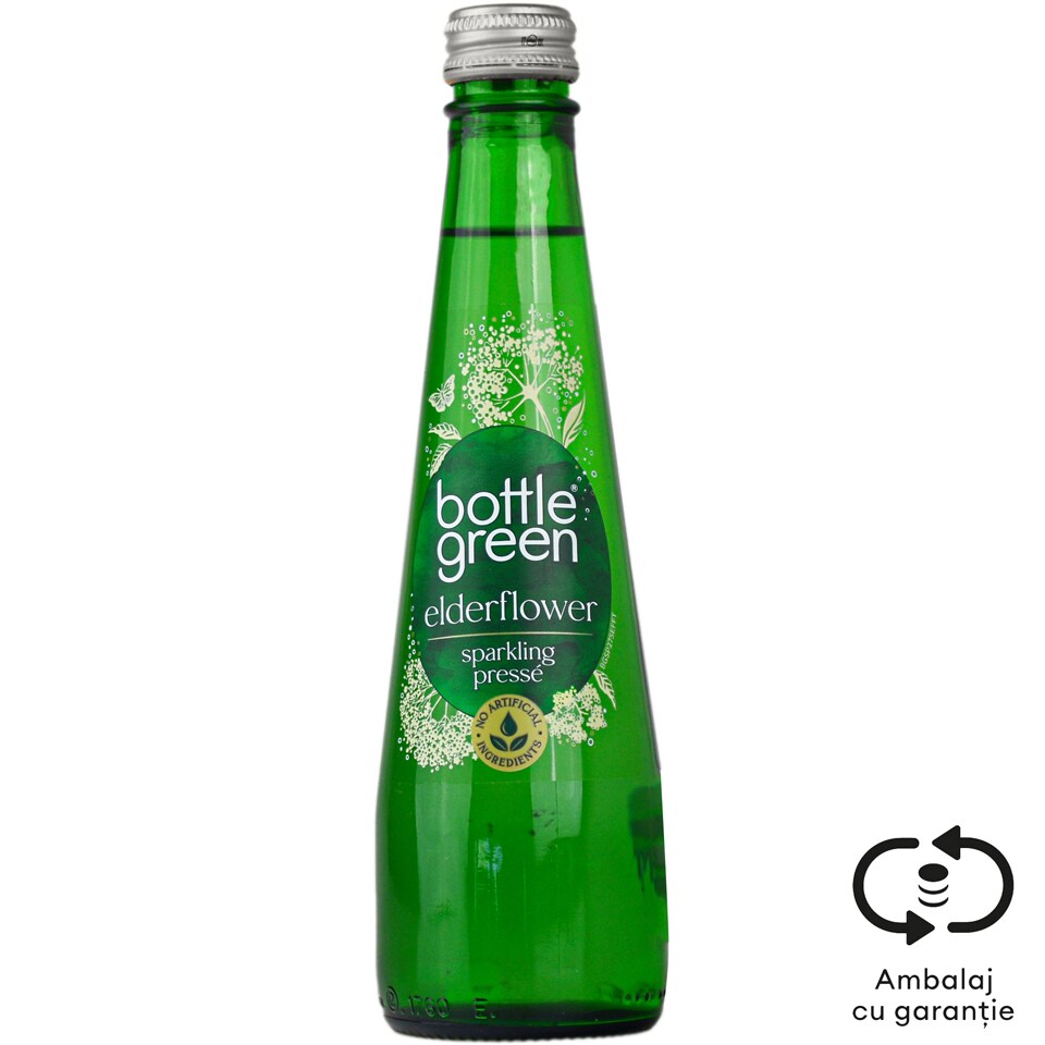 Bottle Green | Bautura racoritoare cu aroma de soc 275ml | Mega-image