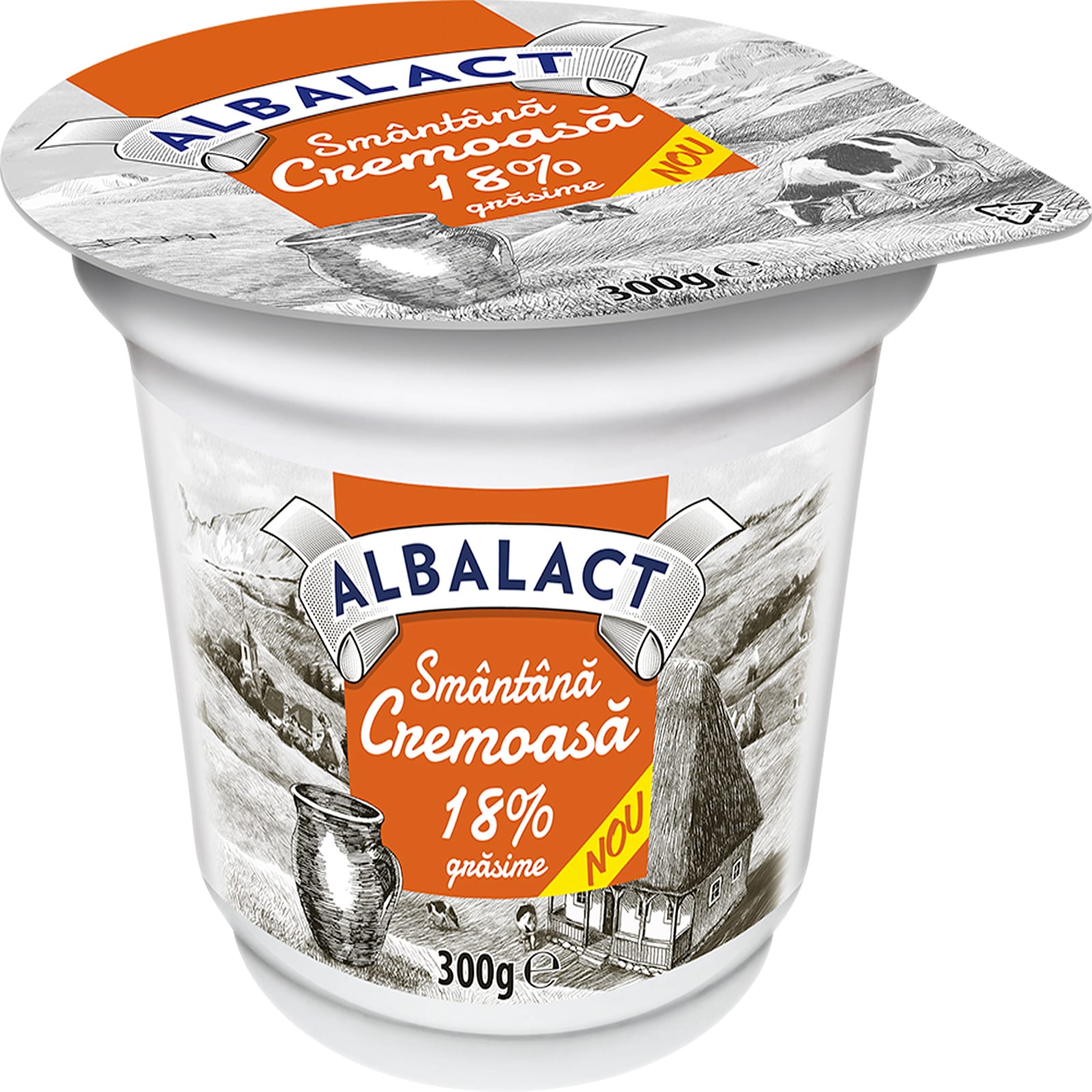Albalact | Smantana cremoasa 18% grasime 300g | Mega-image