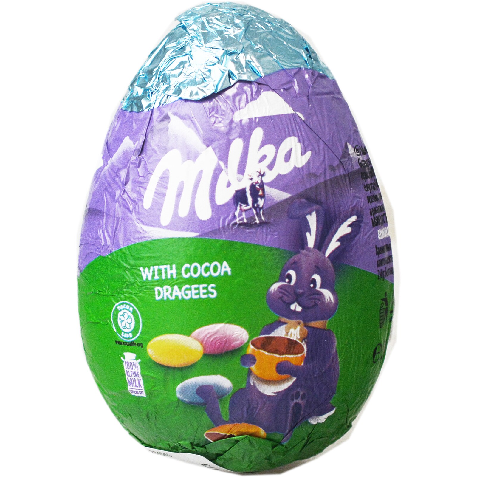 Milka | Ou de ciocolata cu lapte cu drajeuri de ciocolata 50g | Mega-image