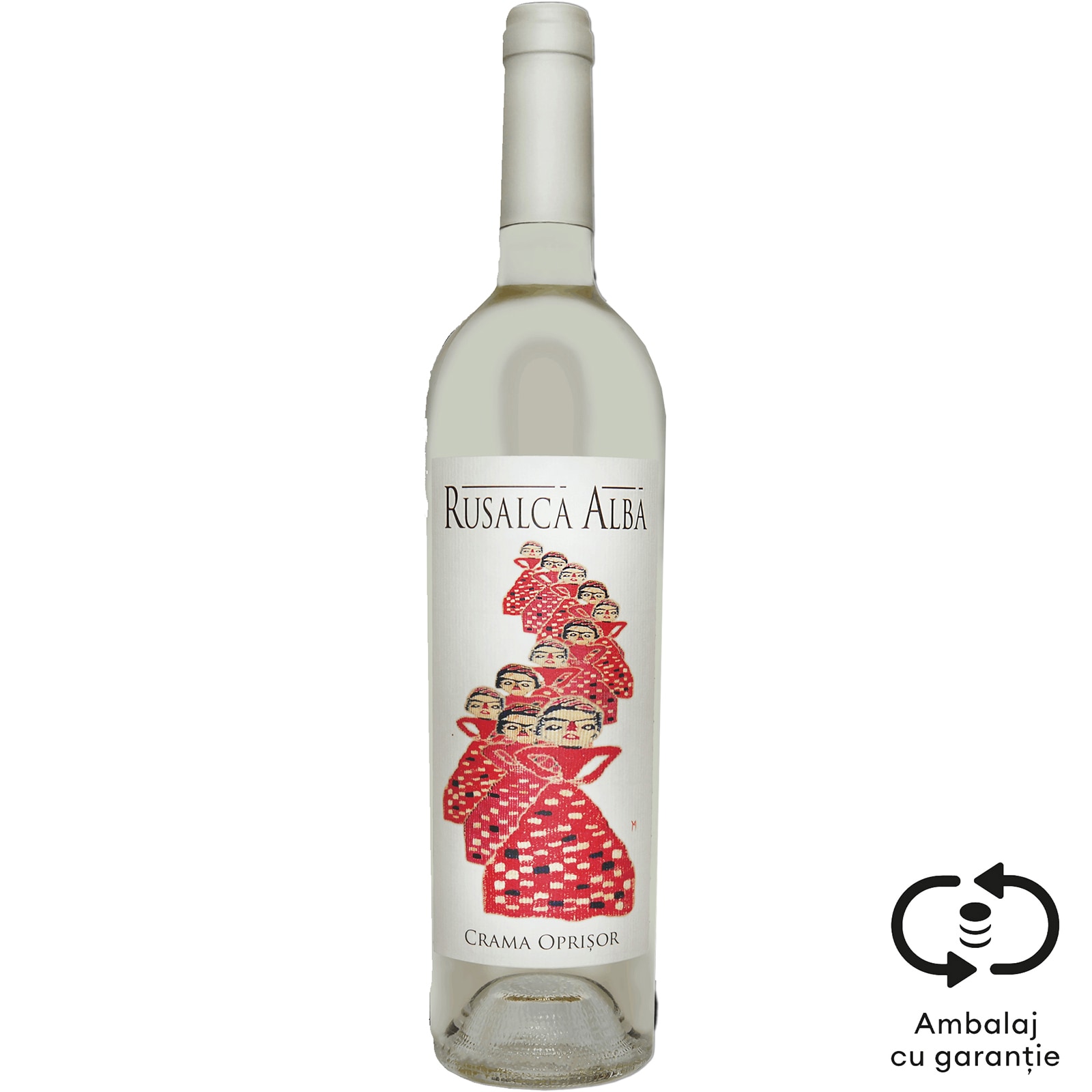 Crama Oprisor | Rusalca Alba | Vin alb sec 0.75L | Mega-image