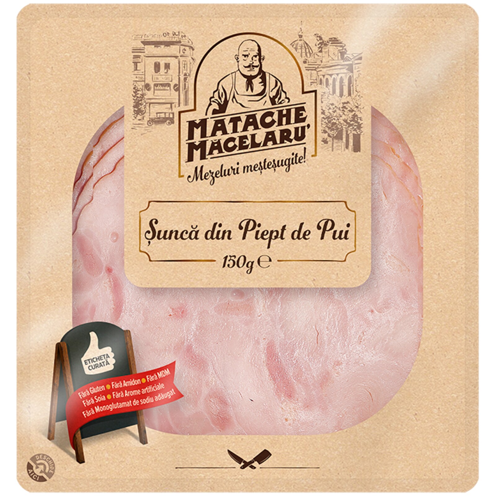 Matache Macelaru' | Sunca din piept de pui 150g | Mega-image