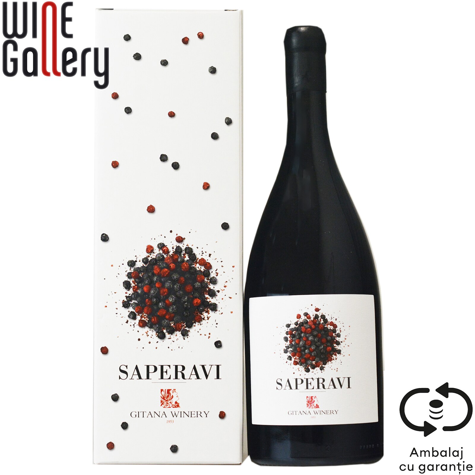 Gitana Winery | Vin rosu sec Saperavi 1.5L | Mega-image