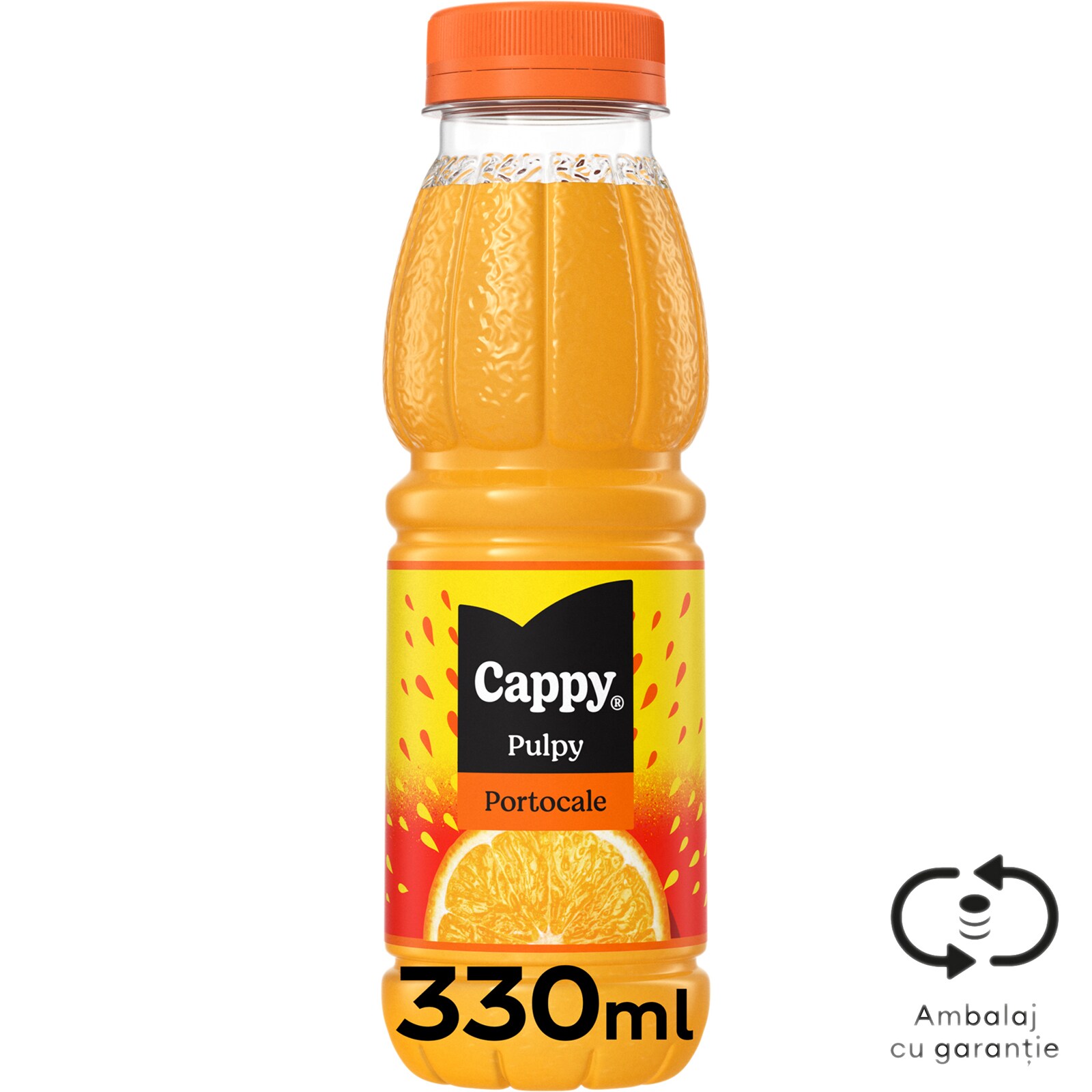 Cappy Pulpy | Bautura racoritoare cu suc de portocale 330ml | Mega-image
