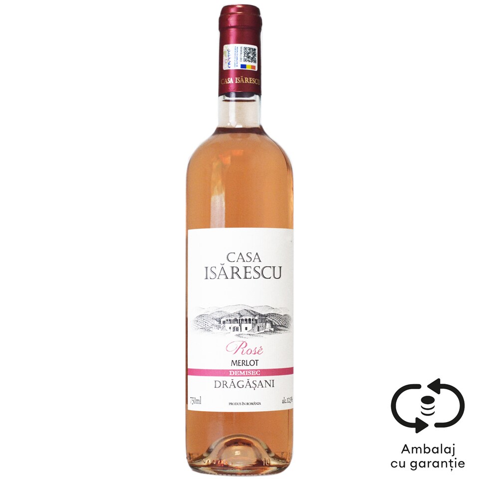 Casa Isarescu | Vin roze demisec Merlot 0.75L | Mega-image