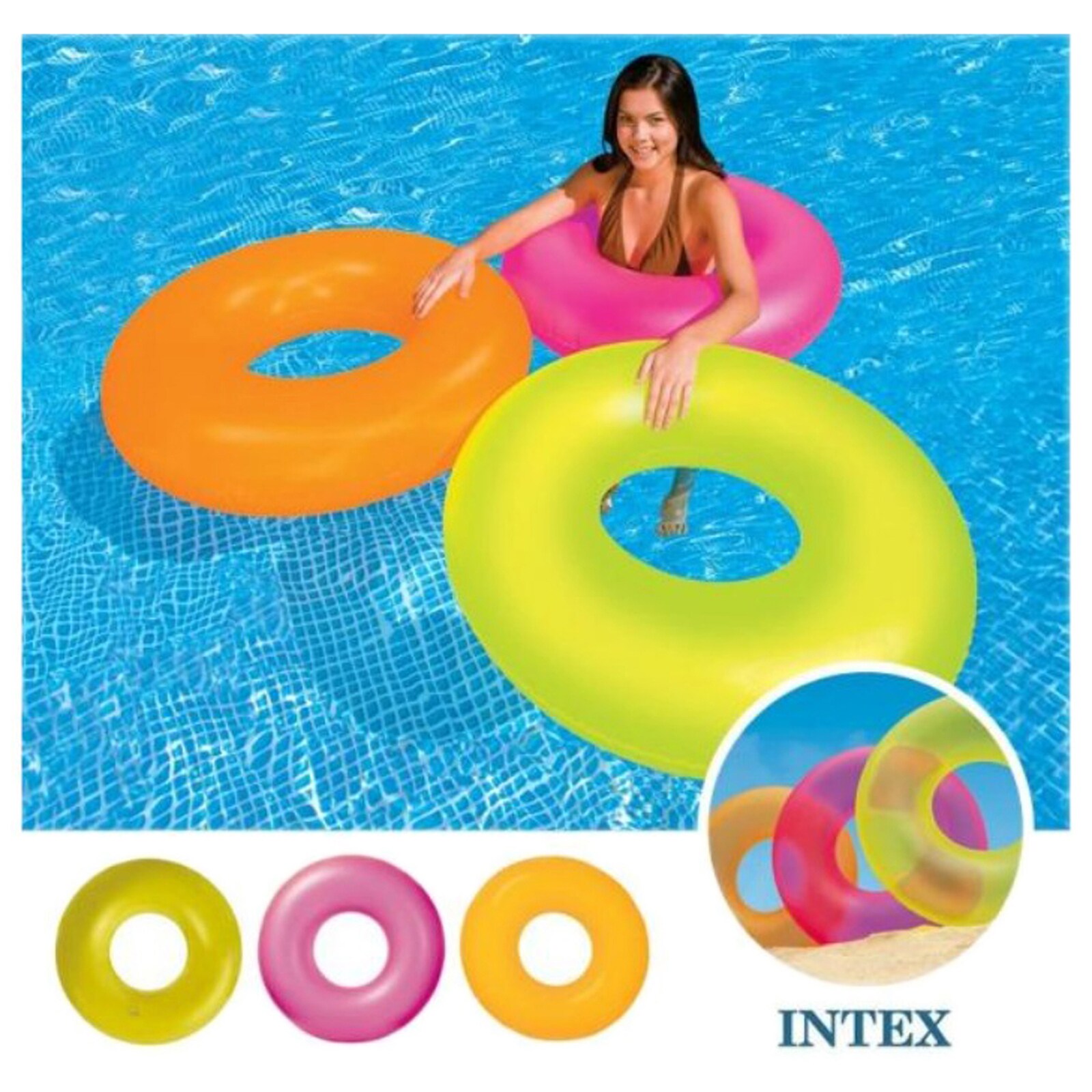 Intex | Colac gonflabil pentru copii, diverse culori | Mega-image