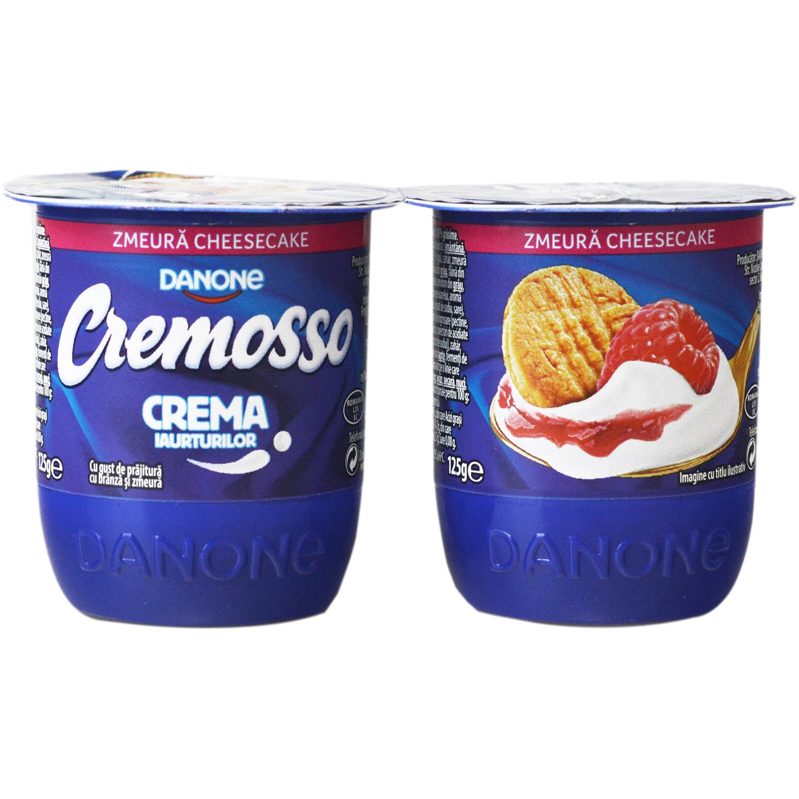 Cremosso | Iaurt cu zmeura si biscuiti 125g | Mega-image
