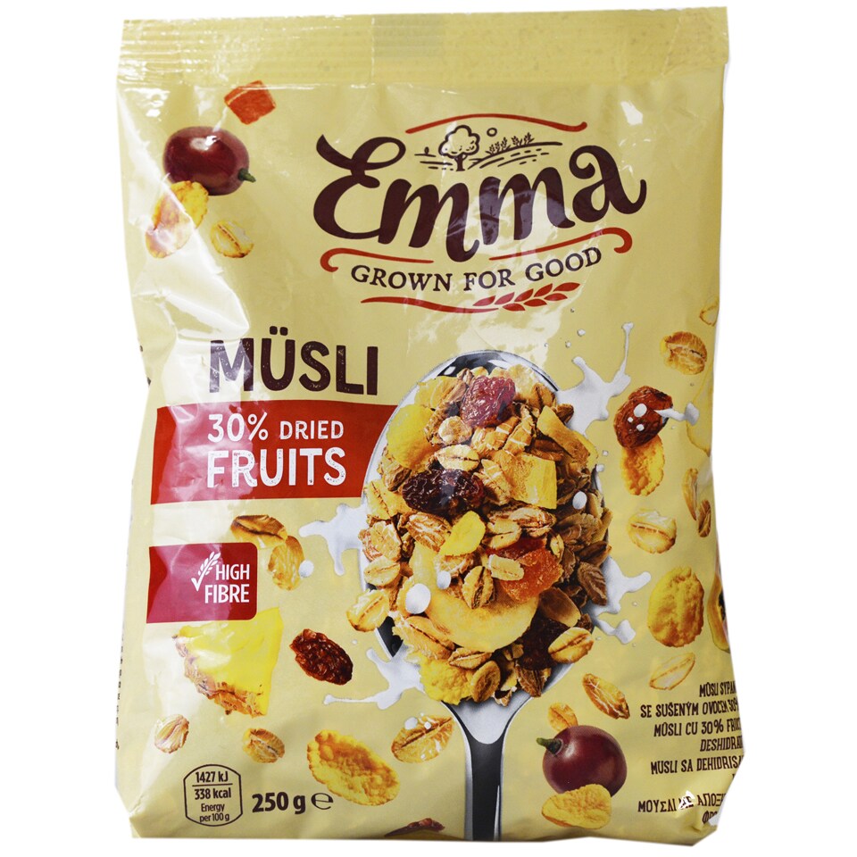 Emma | Musli cu 30% fructe deshidratate 250g | Mega-image
