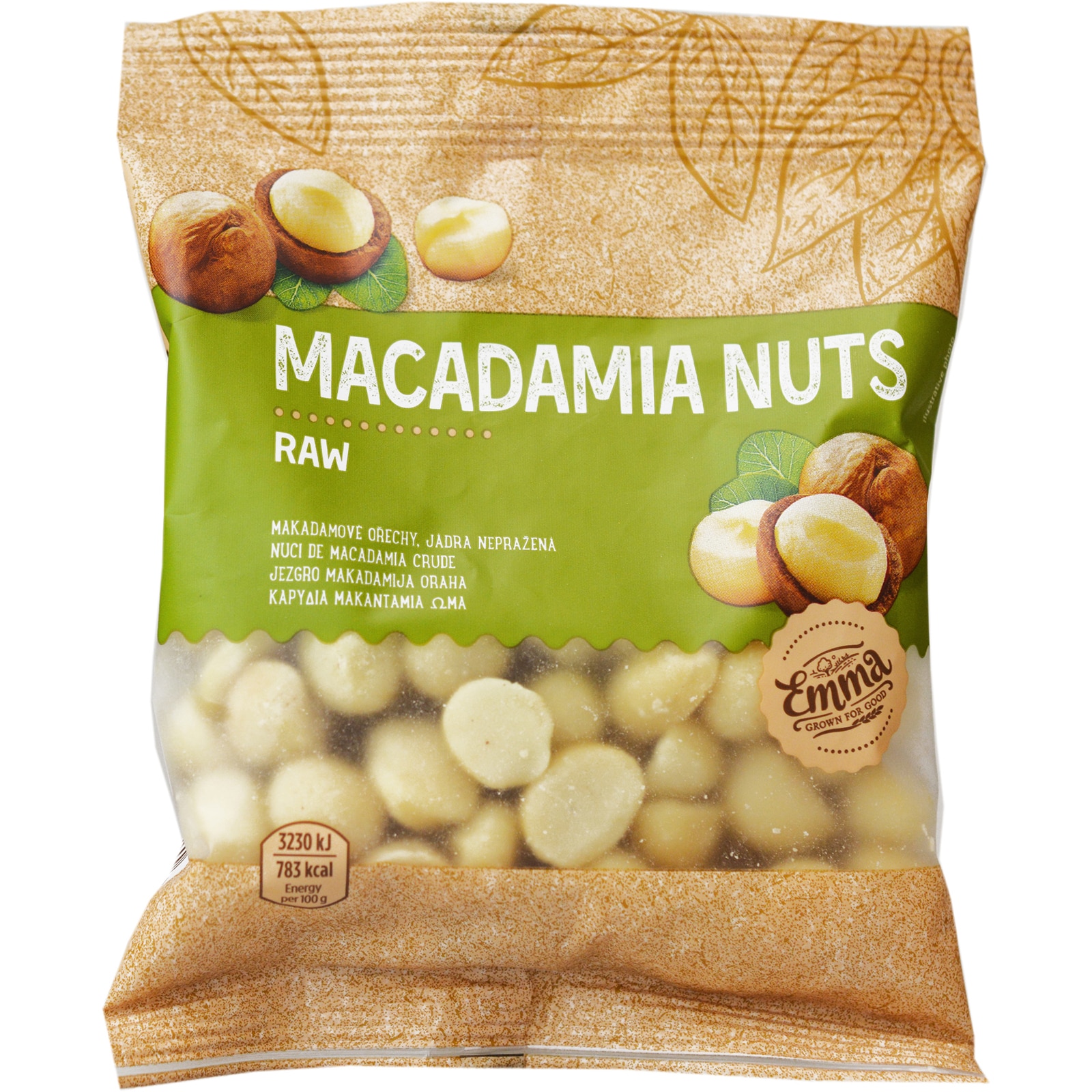 Emma | Nuci de macadamia crude 100g | Mega-image