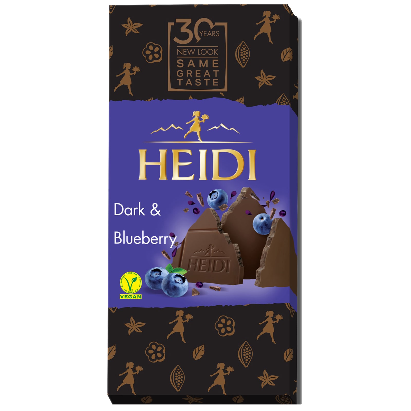 Heidi | Dark | Ciocolata amaruie cu afine 80g | Mega-image