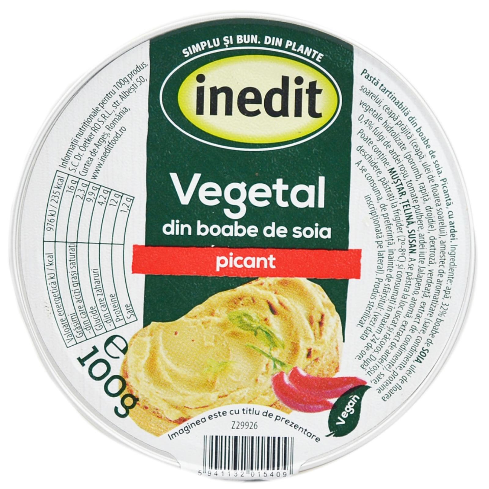 Inedit | Pasta vegetala picanta 100g | Mega-image
