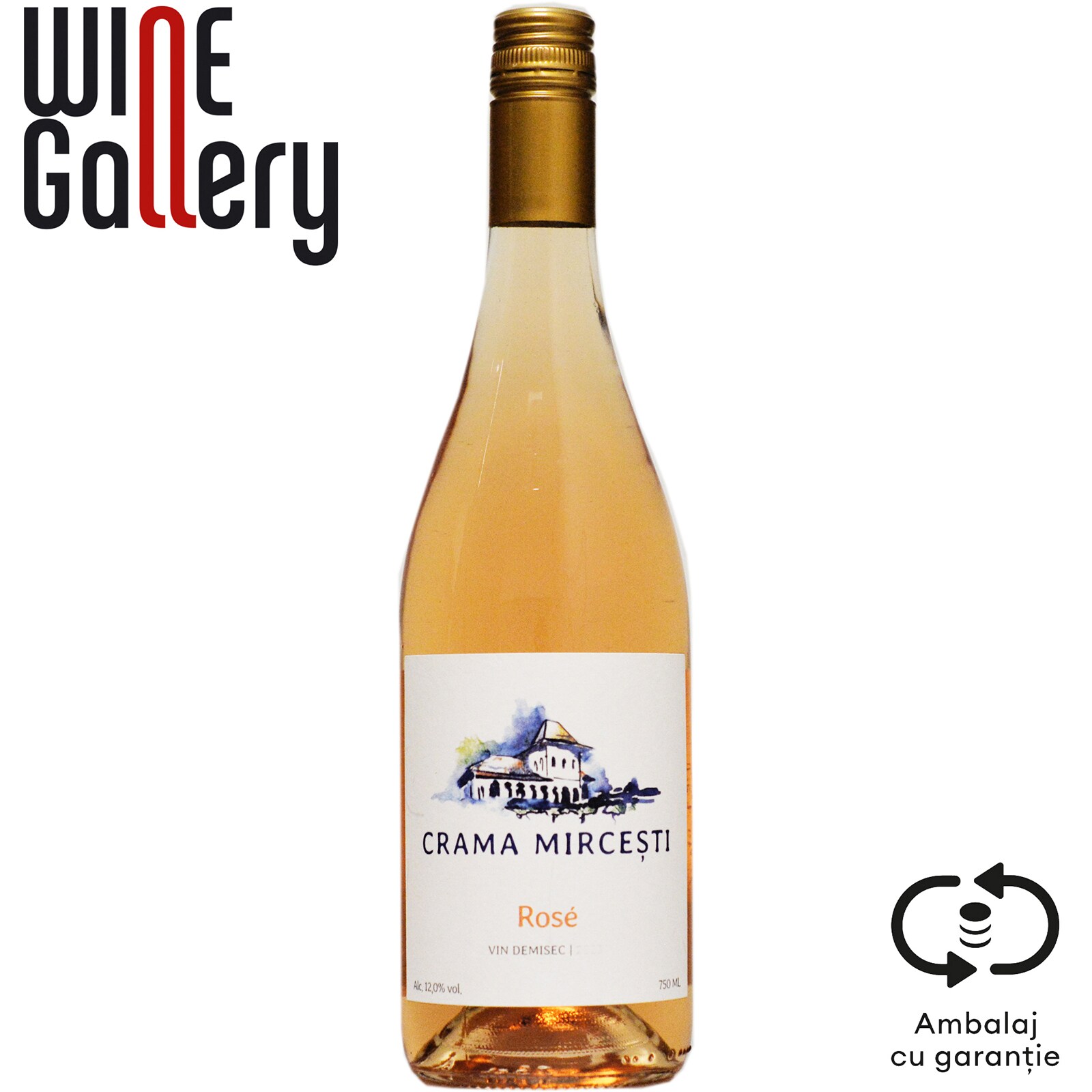 Crama Mircesti | Vin roze demisec 0.75L | Mega-image