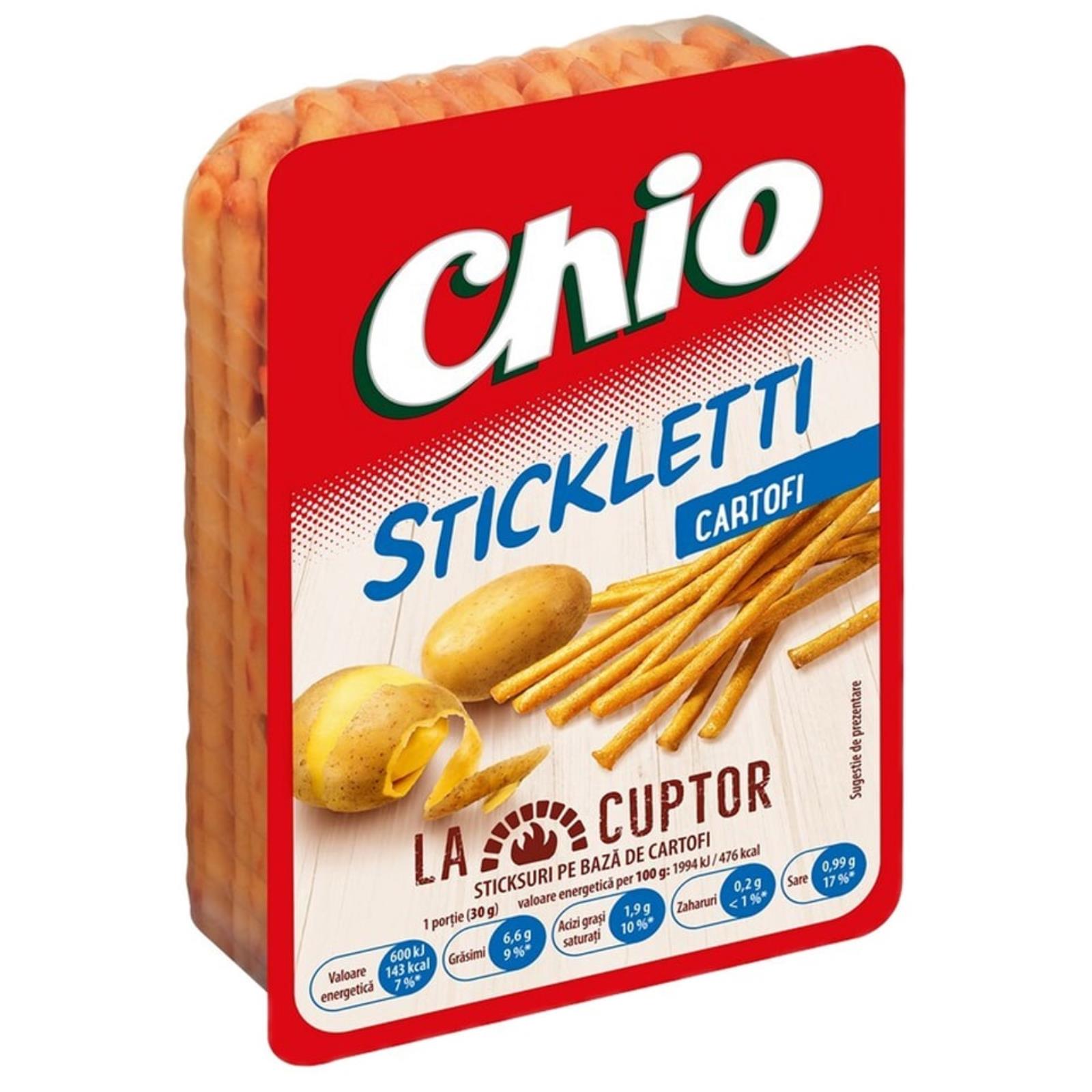 Chio | Stickletti | Sticksuri cu gust de cartofi 80g | Mega-image