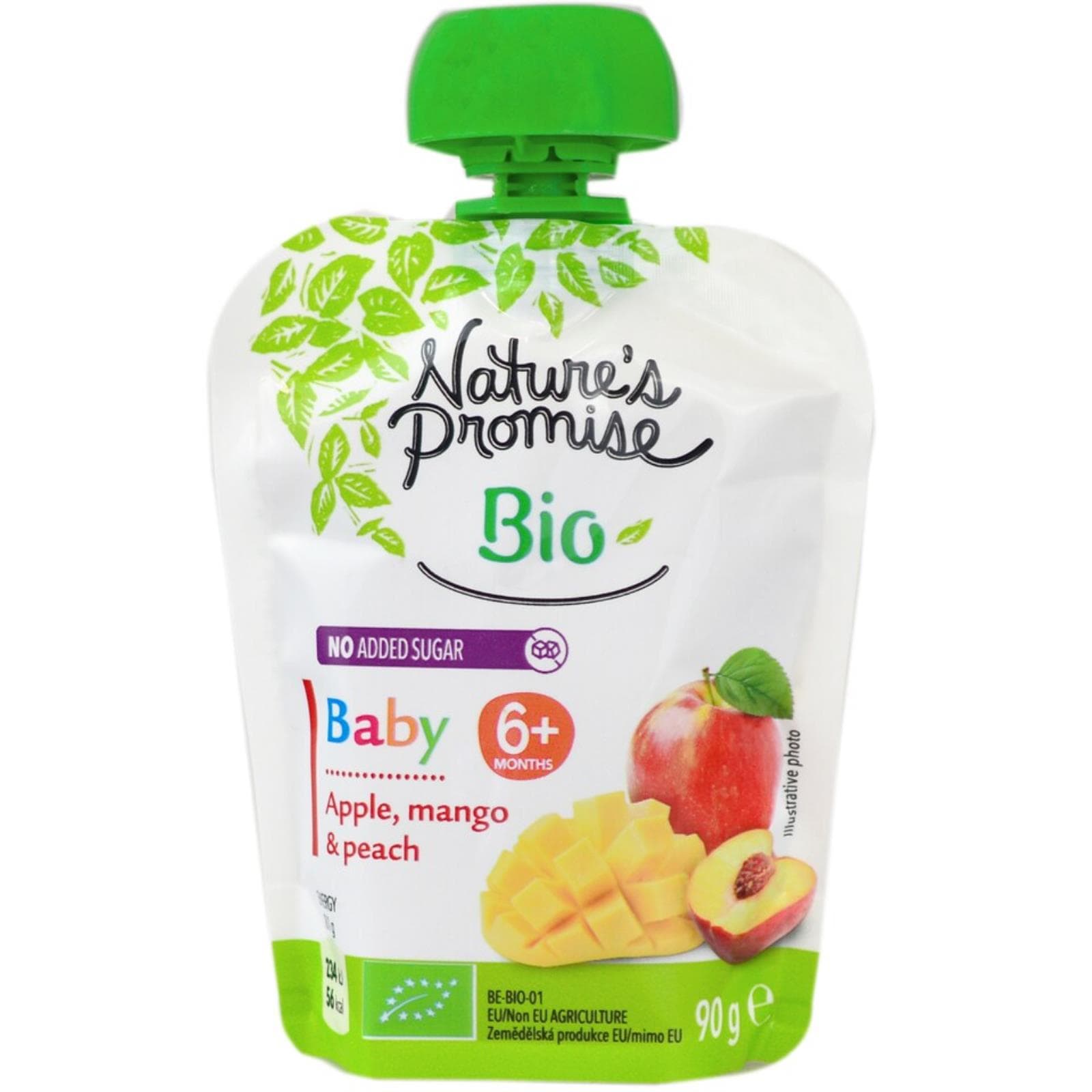 Nature's Promise Bio Baby | Piure bio de mere, mango si piersici, de la ...