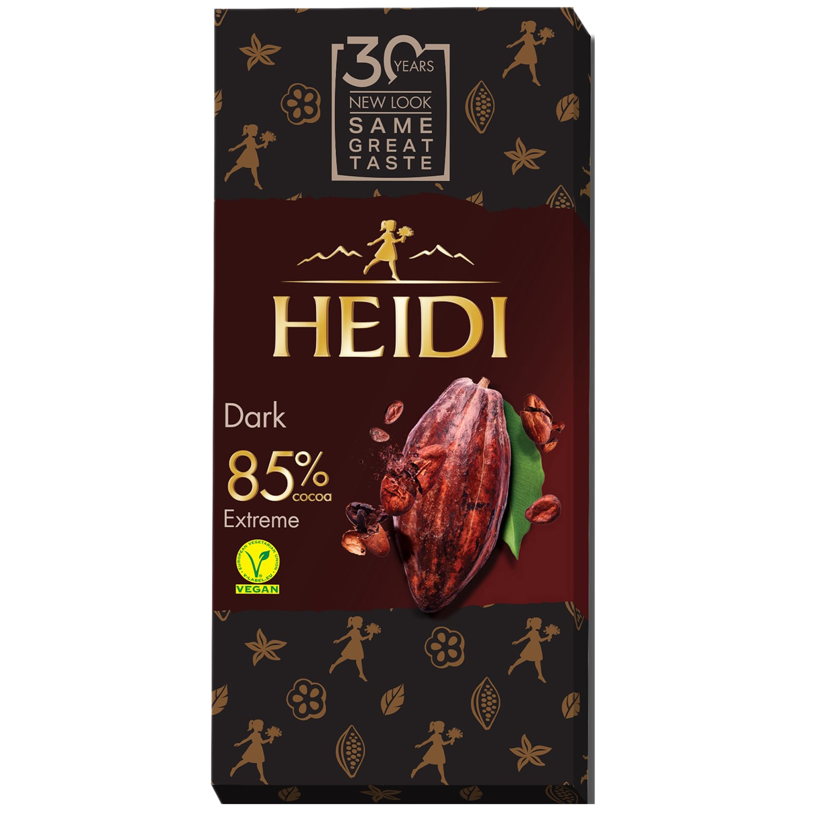Heidi | Dark | Ciocolata amaruie 85% cacao 80g | Mega-image