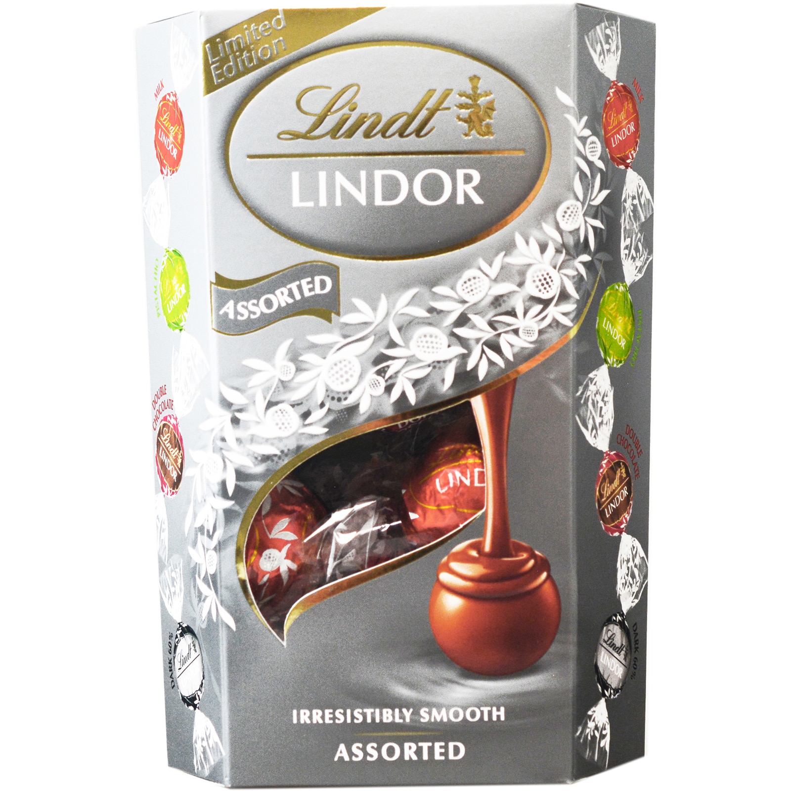 Lindt | Lindor | Bomboane de ciocolata asortate Silver 200g | Mega-image