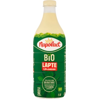 Napolact Bio | Lapte 3.8% grasime 1.5L | Mega-image