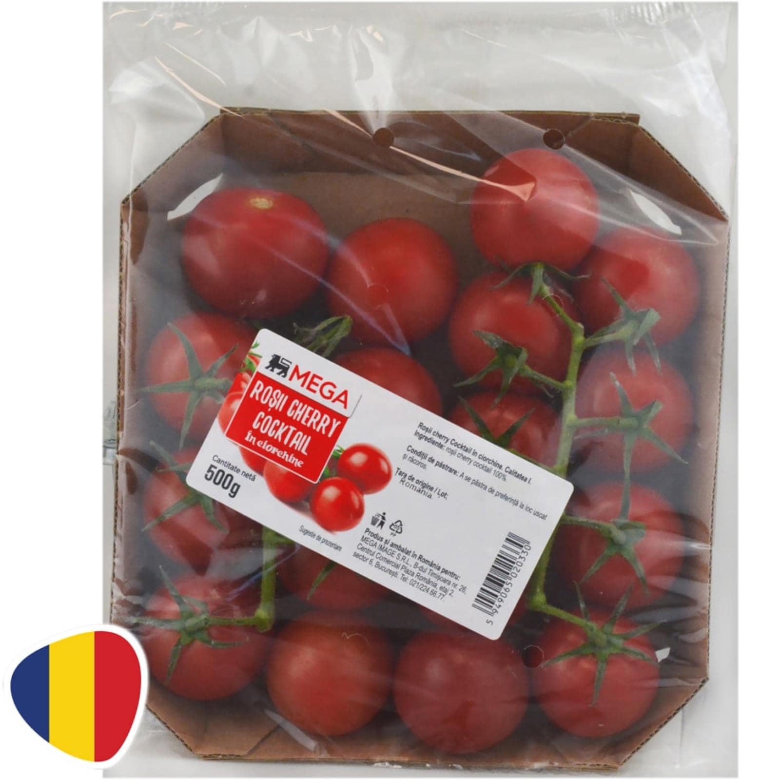 MEGA | Rosii cherry cocktail in ciorchine 500g | Mega-image