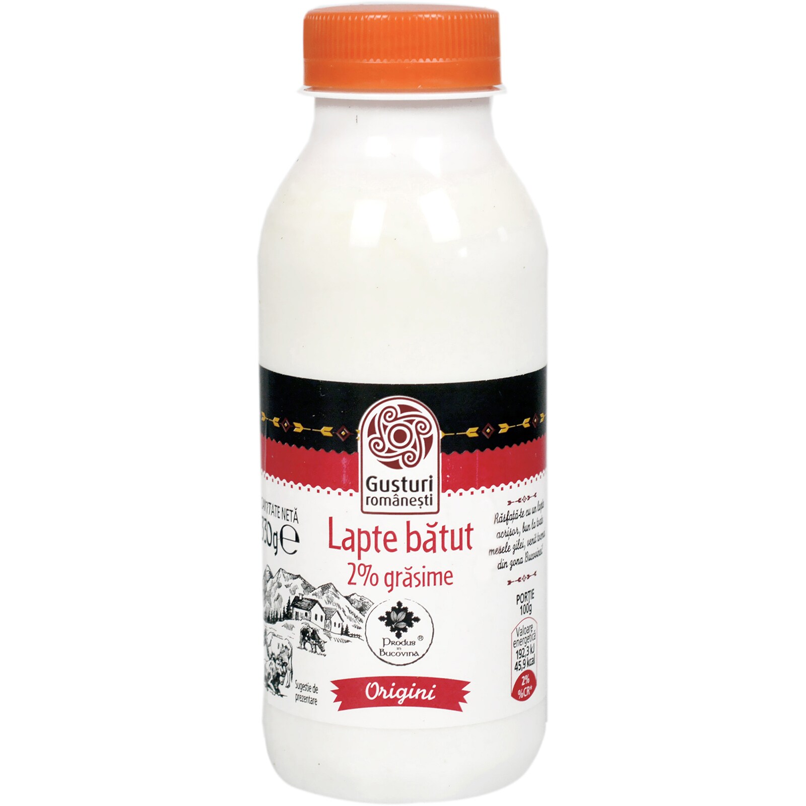 Gusturi romanesti | Lapte batut 2% grasime 330g | Mega-image