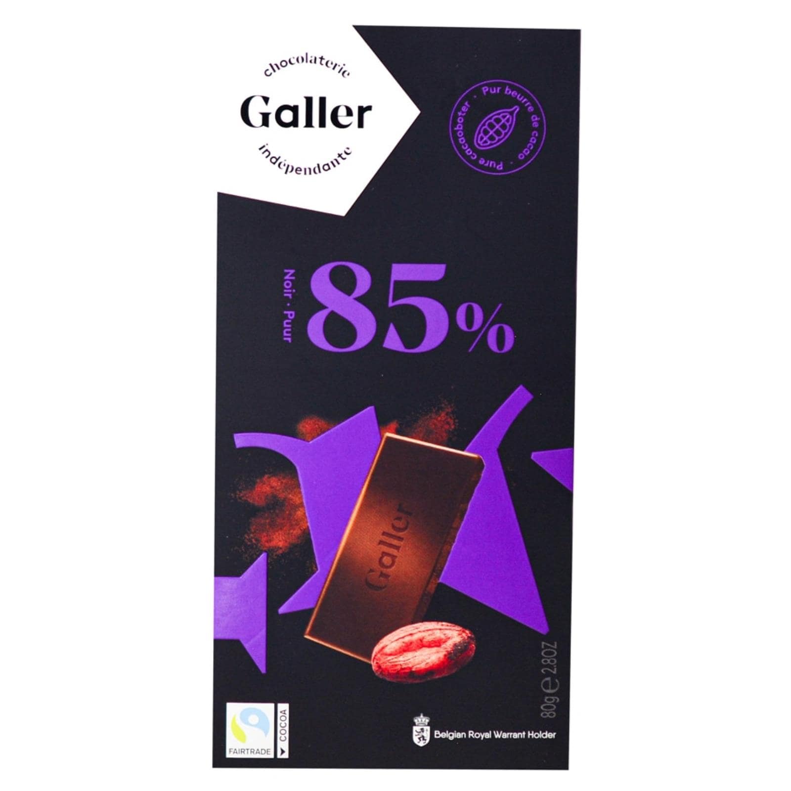 Galler | Ciocolata neagra cu 85% cacao 80g | Mega-image