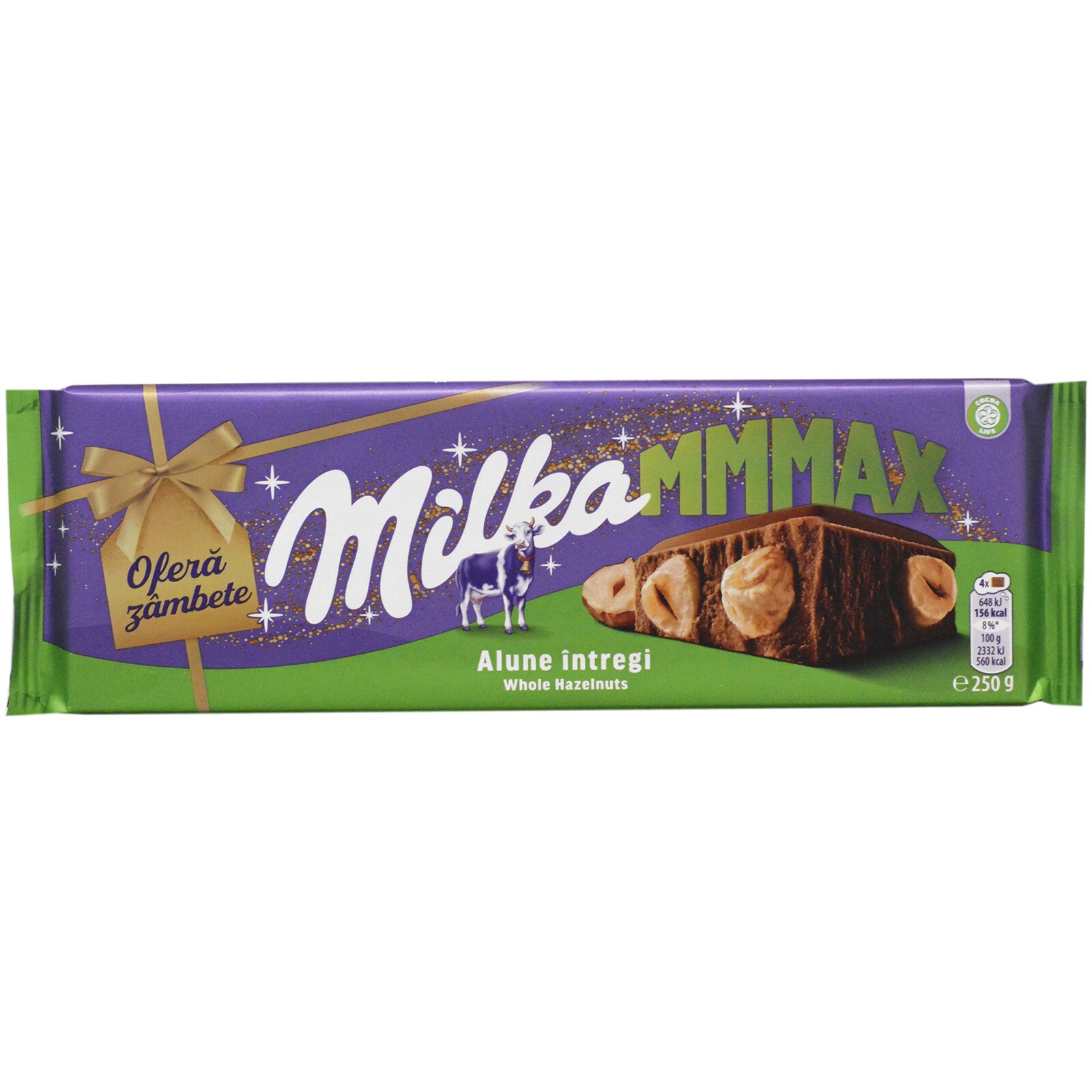 Milka | Ciocolata cu lapte si alune intregi 250g | Mega-image