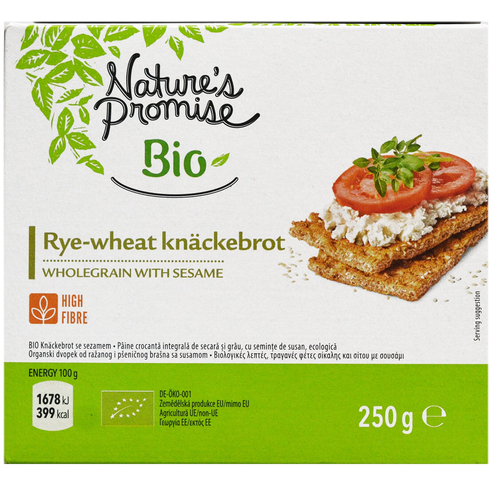 Nature's Promise Bio | Paine crocanta integrala de secara si grau, cu ...