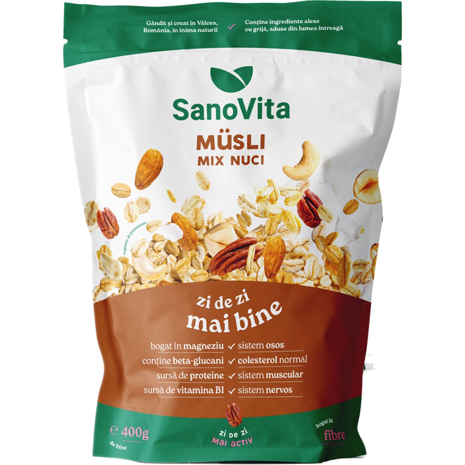 Sano Vita | Musli cu mix de nuci 400g | Mega-image