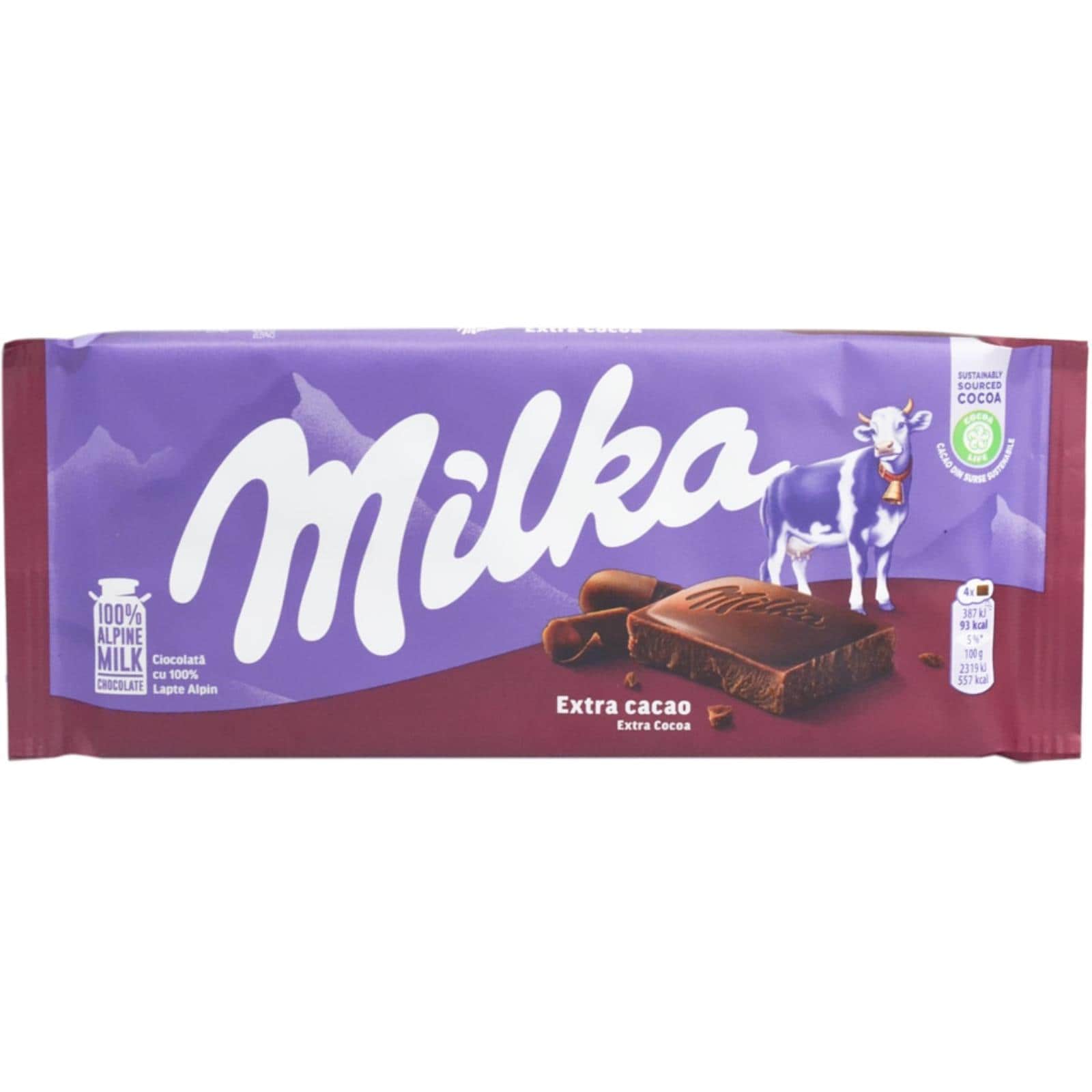 Milka | Ciocolata cu lapte alpin si continut ridicat de cacao 100g ...