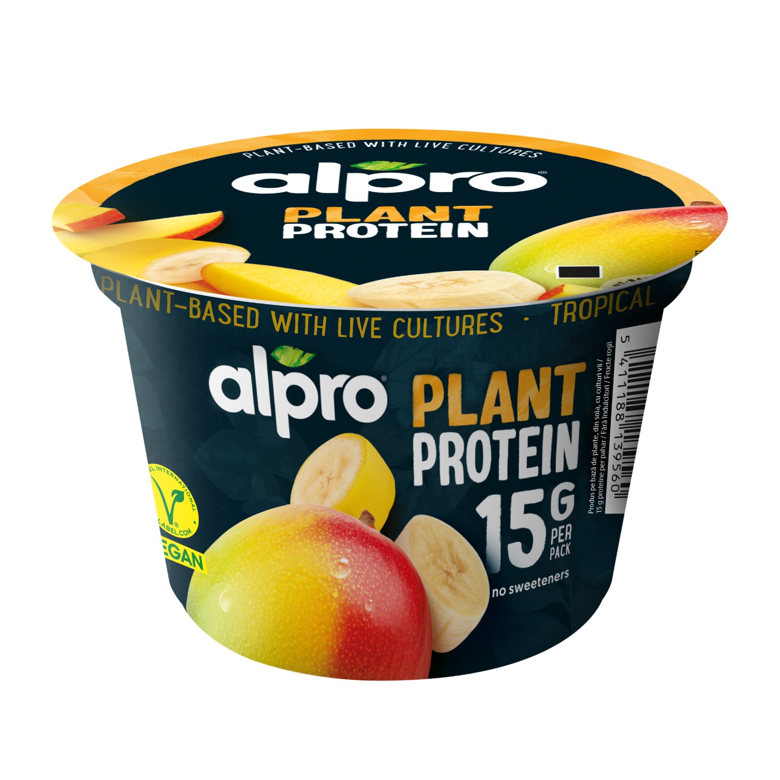 Alpro | Produs fermentat din soia, cu mango si banana 200g | Mega-image
