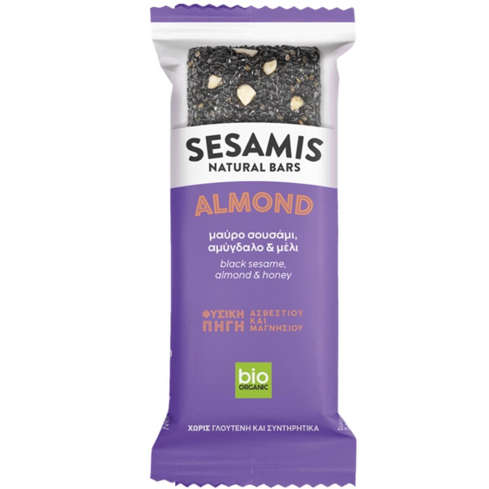 Naturalia | Baton bio cu susan negru, migdale si miere 34g | Mega-image