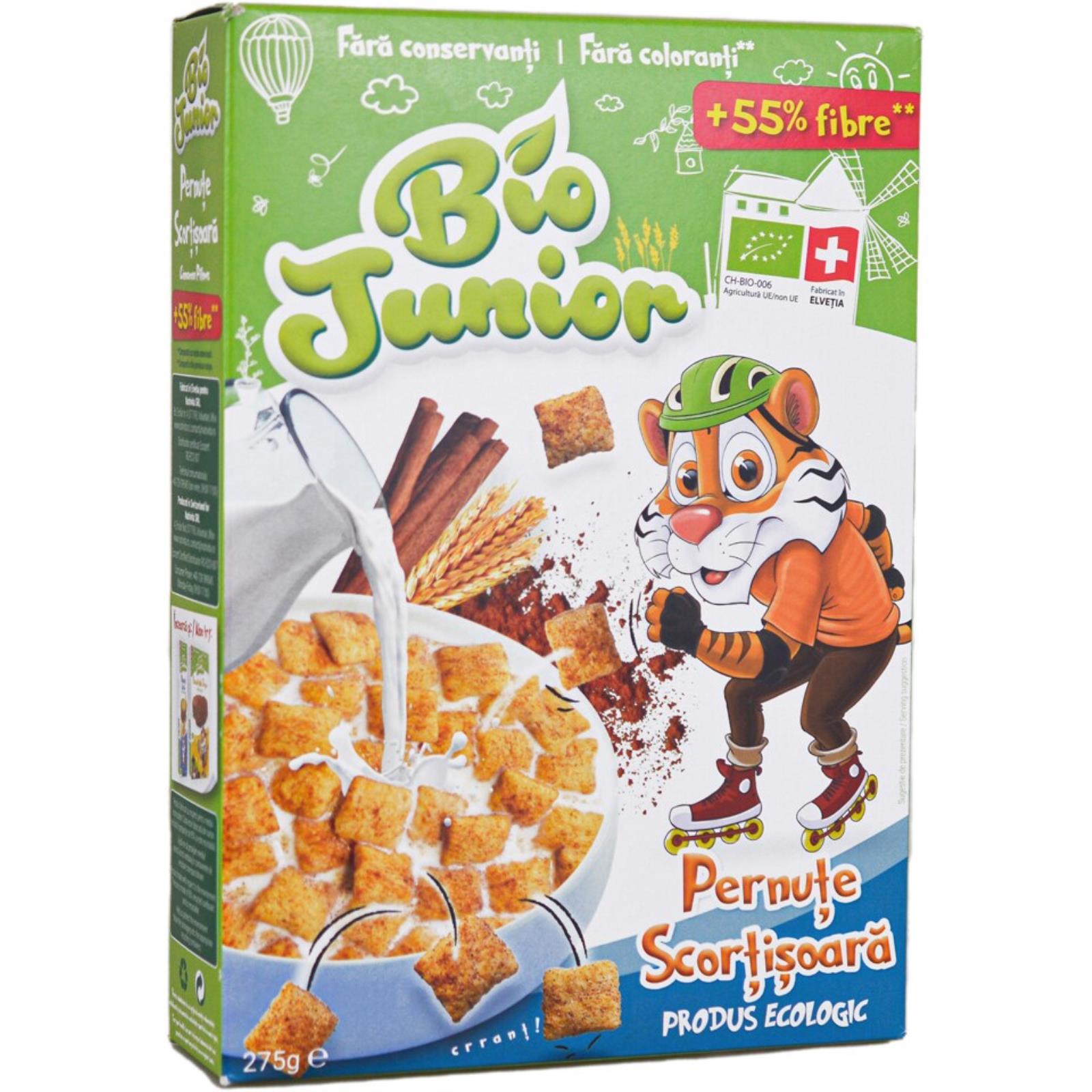 Bio Junior | Cereale bio Pernute cu scortisoara 275g | Mega-image