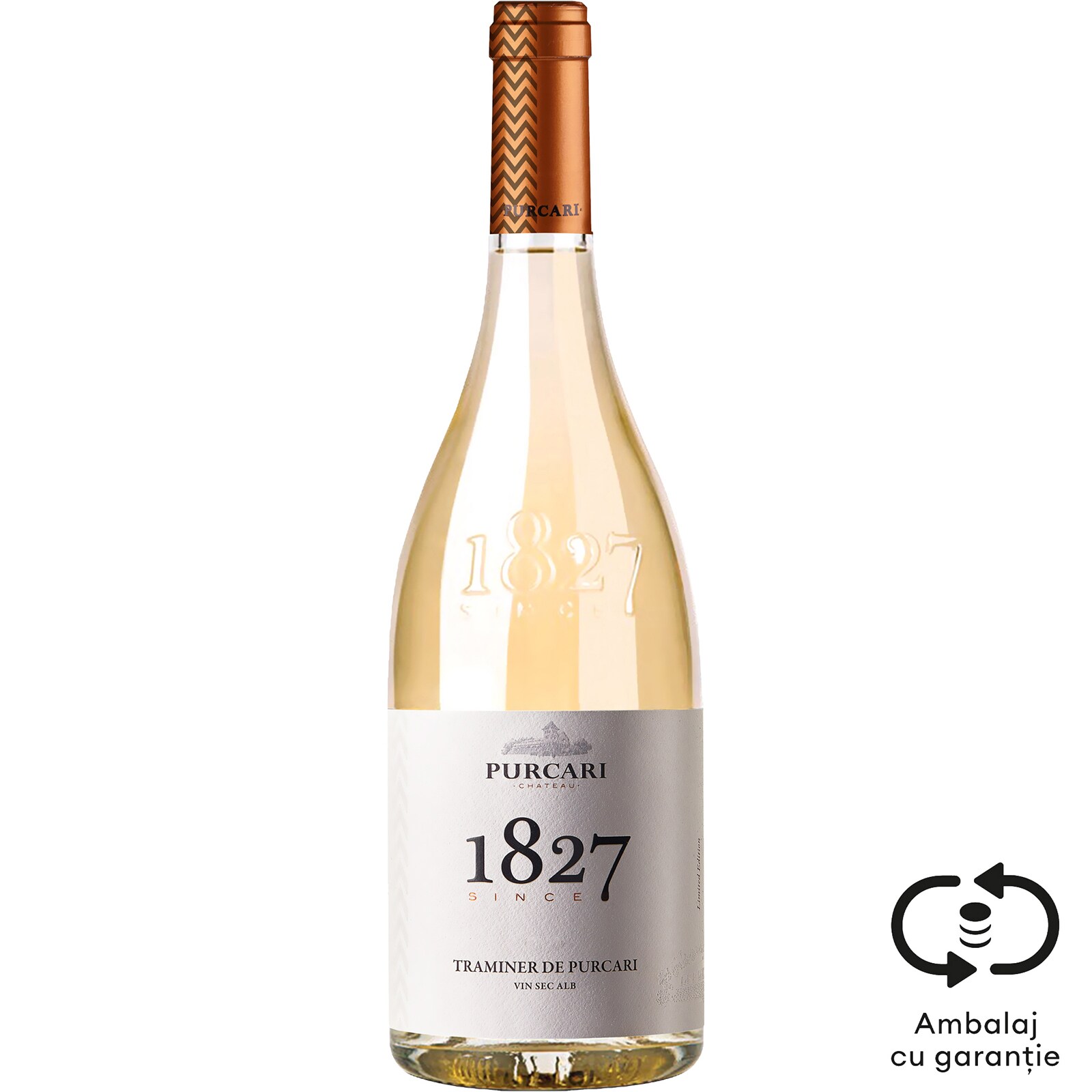 Purcari | Vin alb sec Traminer 0.75L | Mega-image