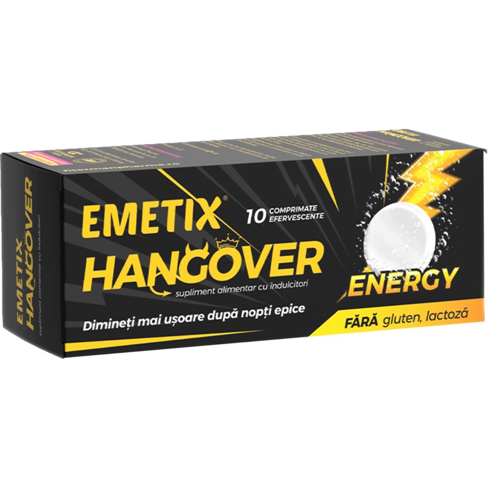 Emetix HANGOVER | Supliment alimentar, 10 comprimate efervescente ...