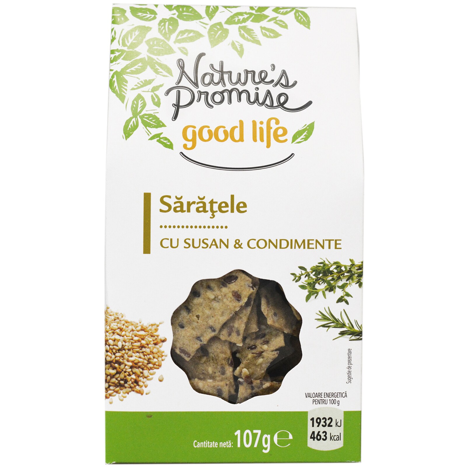 Nature's Promise | Saratele cu susan si condimente 107g | Mega-image