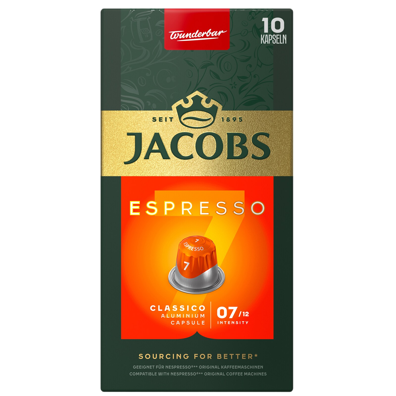 Jacobs | Cafea Espresso 7 Classico, 10 capsule | Mega-image