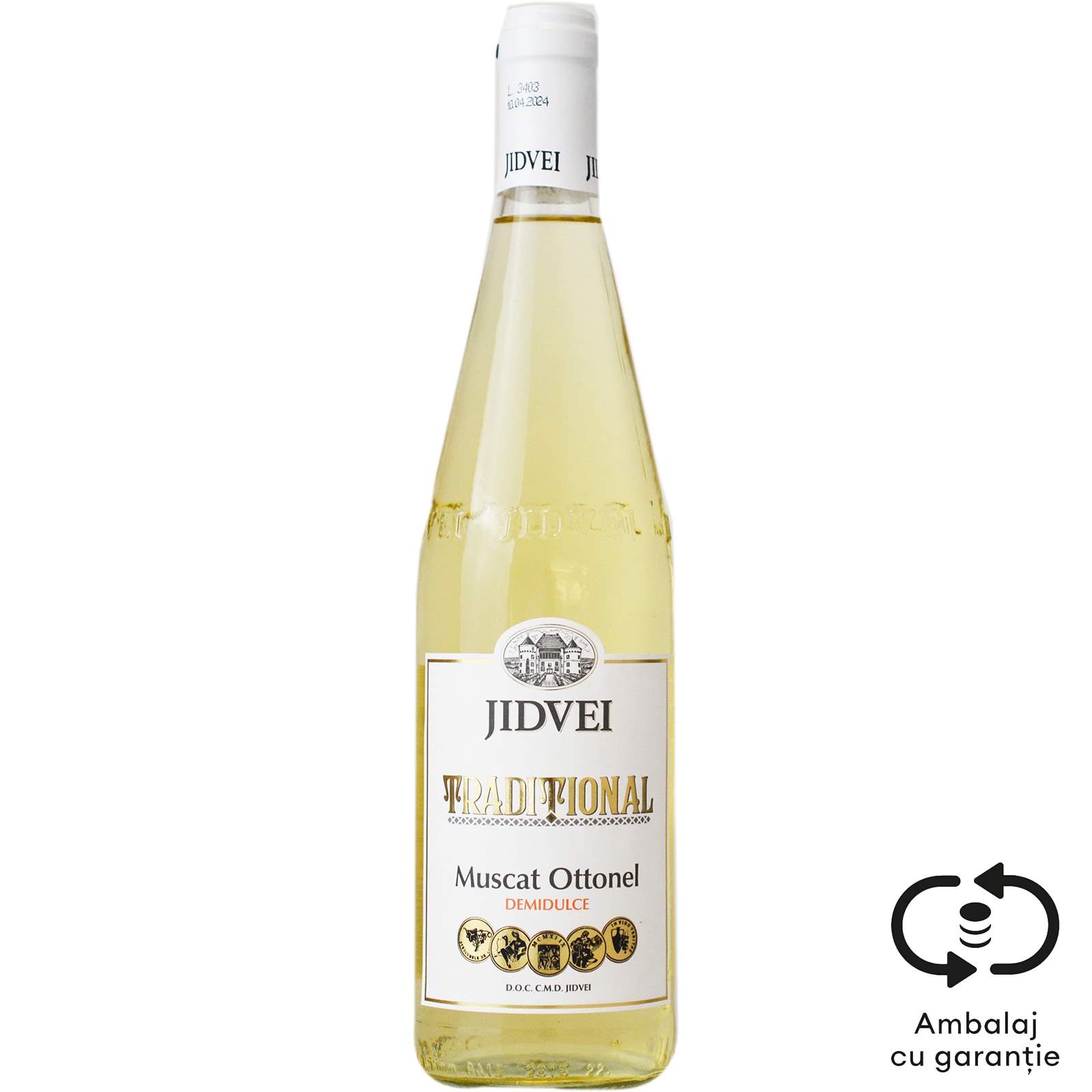 Jidvei | Traditional | Vin alb demidulce Muscat Ottonel 0.75L | Mega-image