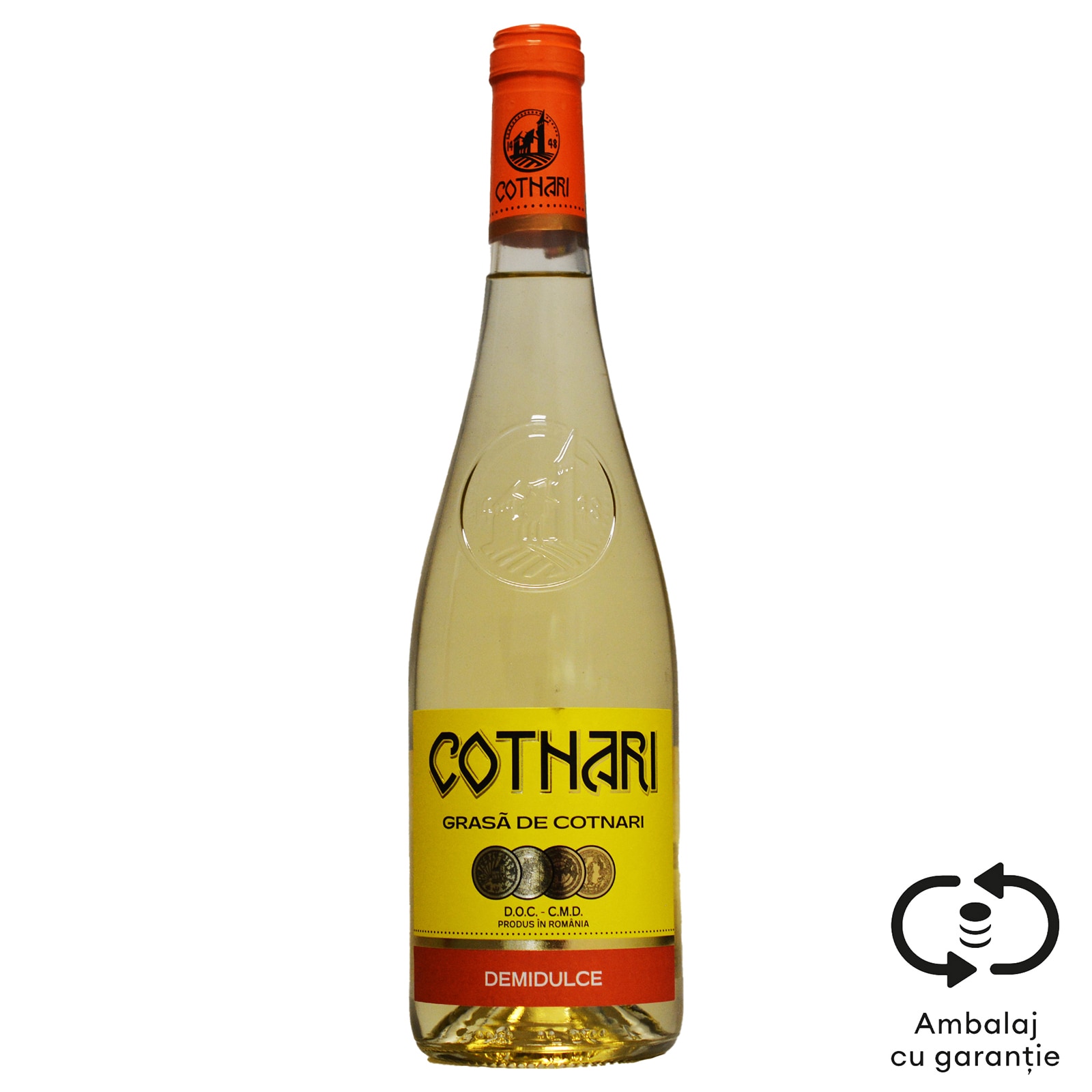 Cotnari | Vin alb demidulce Grasa de Cotnari 0.75L | Mega-image