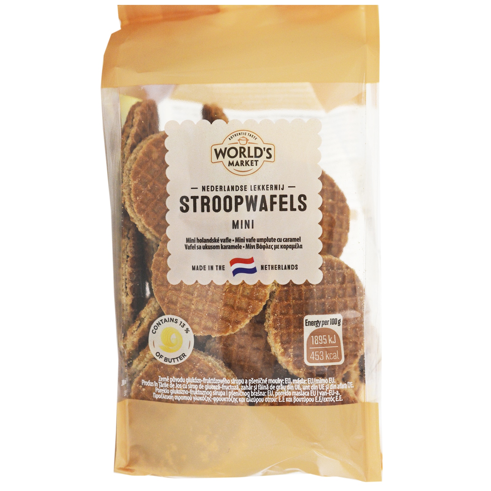 World's Market | Mini vafe umplute cu caramel 300g | Mega-image