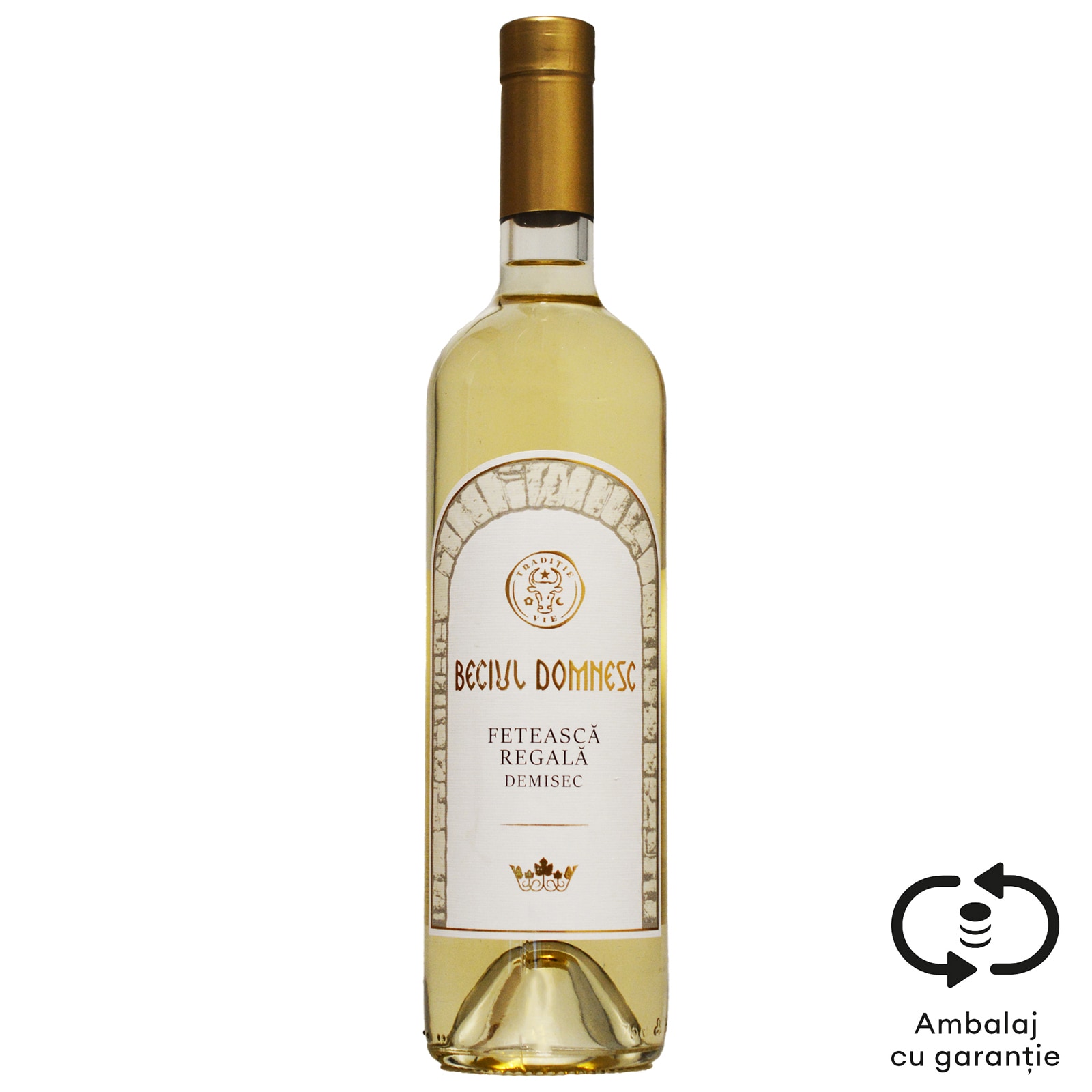 Beciul Domnesc | Vin alb demisec Feteasca Regala 0.75L | Mega-image