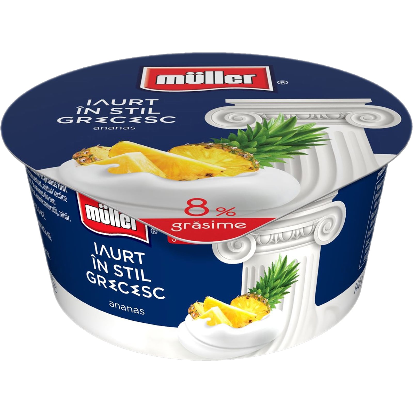 Muller | Iaurt in stil grecesc cu ananas 140g | Mega-image