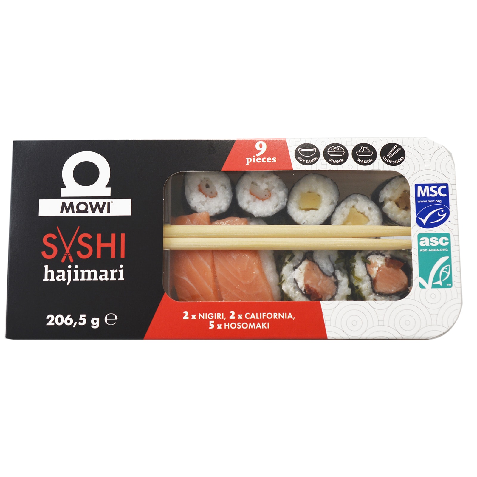 Mowi | Sushi hajimari, 9 bucati 206.5g | Mega-image