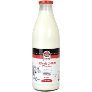 Gusturi romanesti | Lapte de consum 3.5% grasime 1L | Mega-image