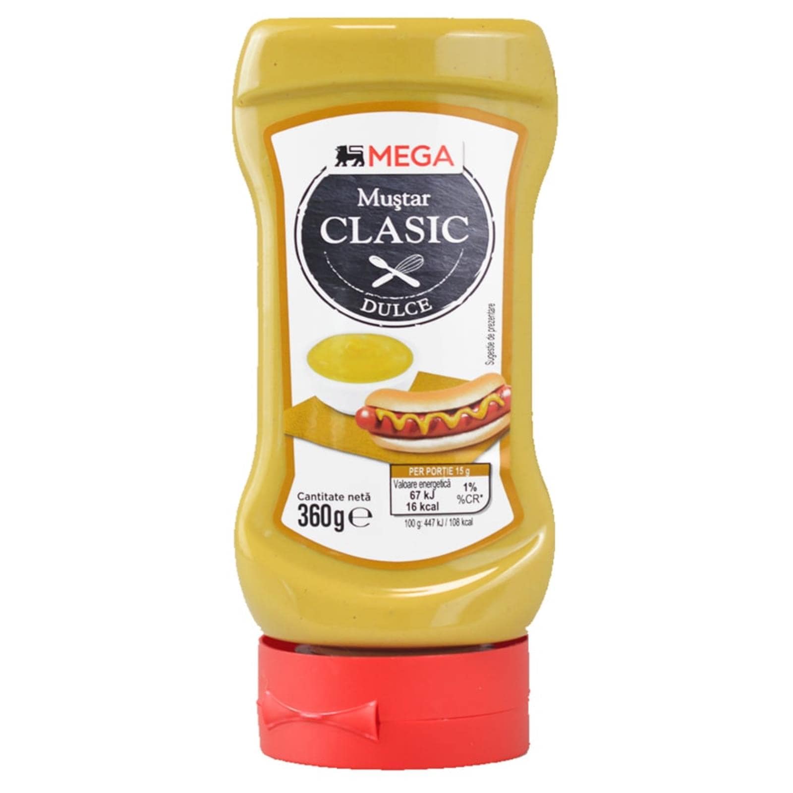 MEGA | Mustar clasic dulce 360g | Mega-image