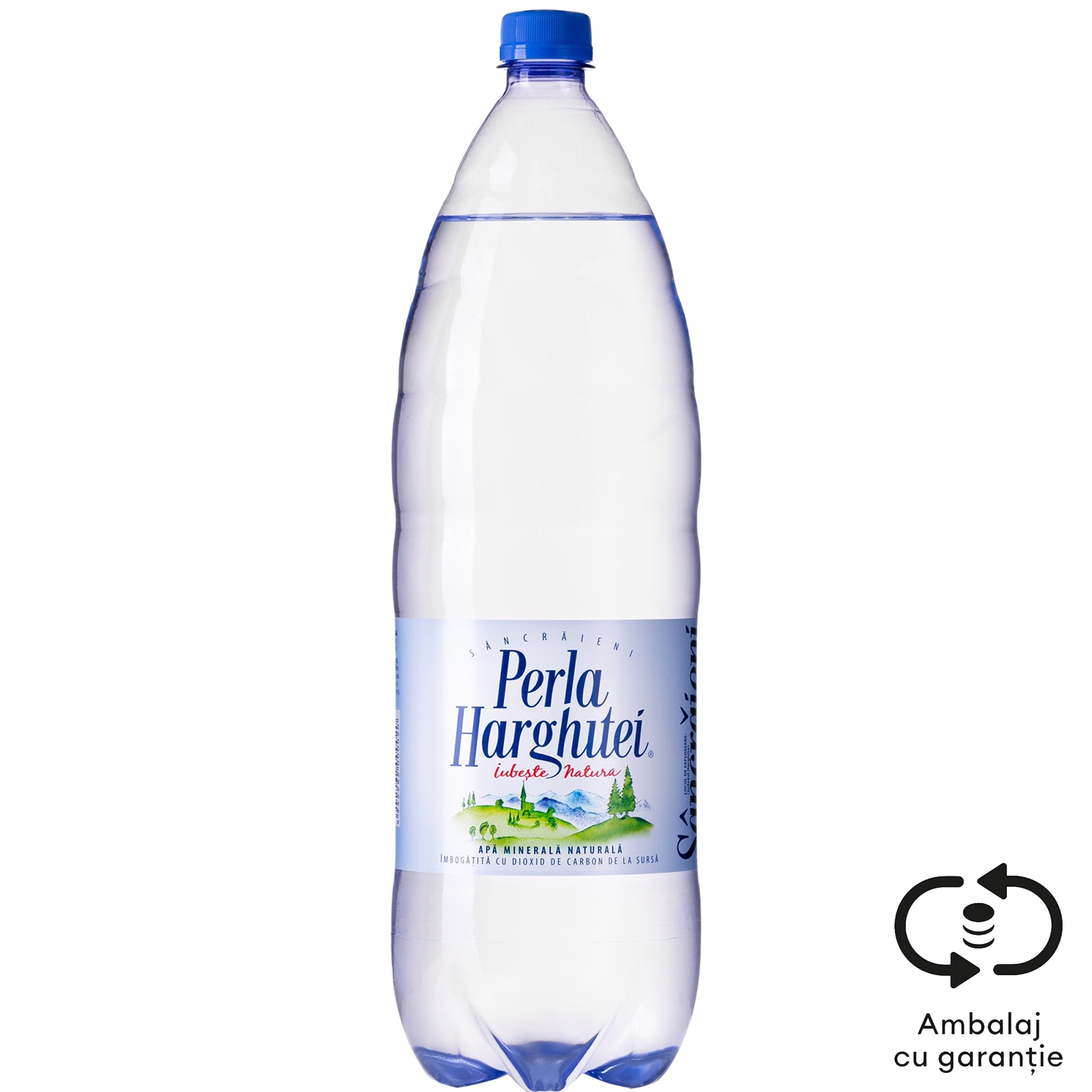 Perla Harghitei | Apa minerala naturala carbogazificata 2L | Mega-image